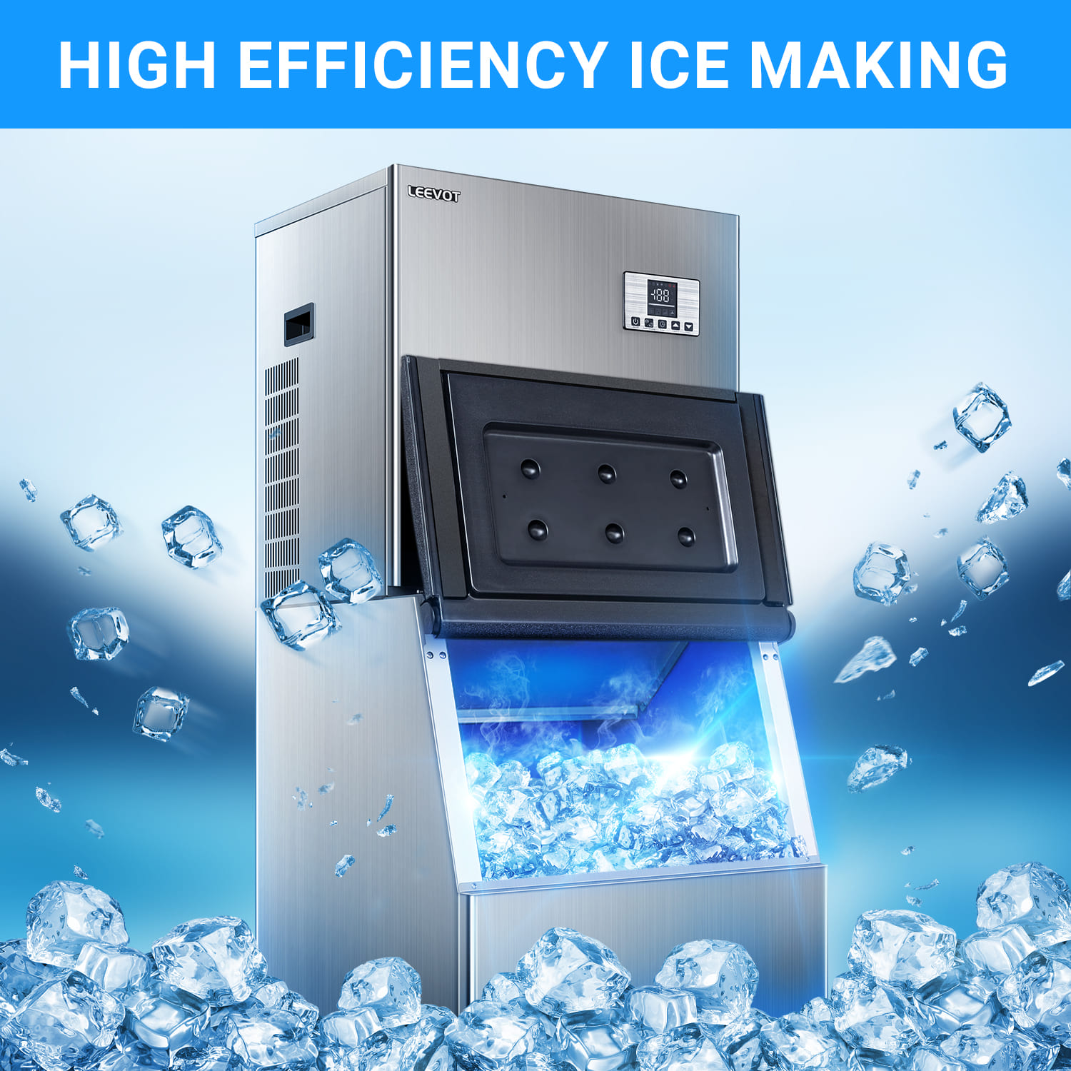 Leevot CIM-2100F Modular Ice Maker Machine - Commercial Grade, Air ...