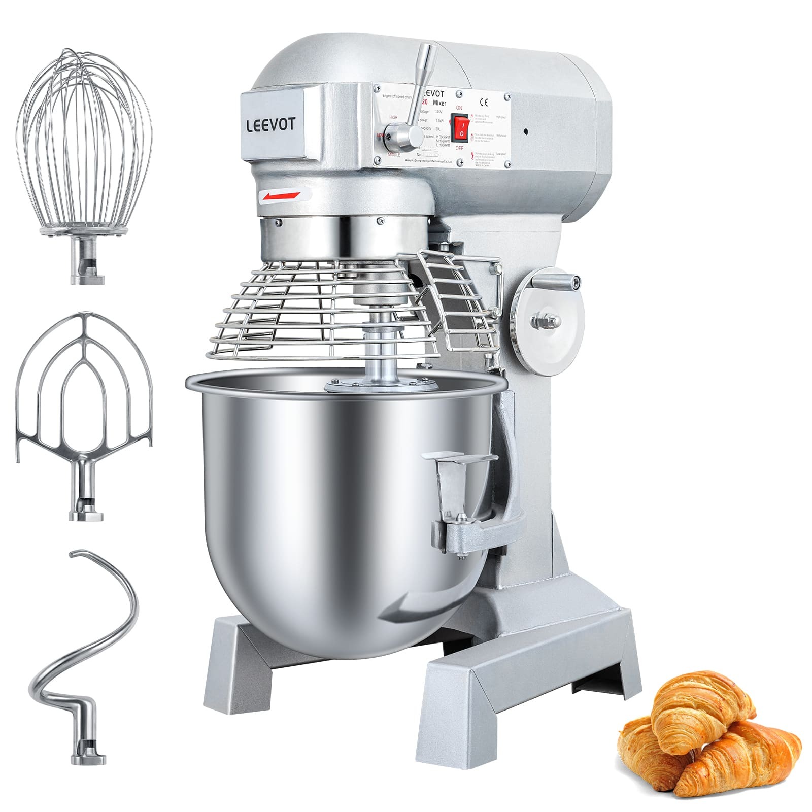 Leevot B20 professional Stand Mixer - Timing Function, Heavy Duty ...